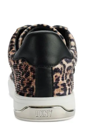 Dkny Abeni Leopard Print Sneakers -  Natural/ Black
